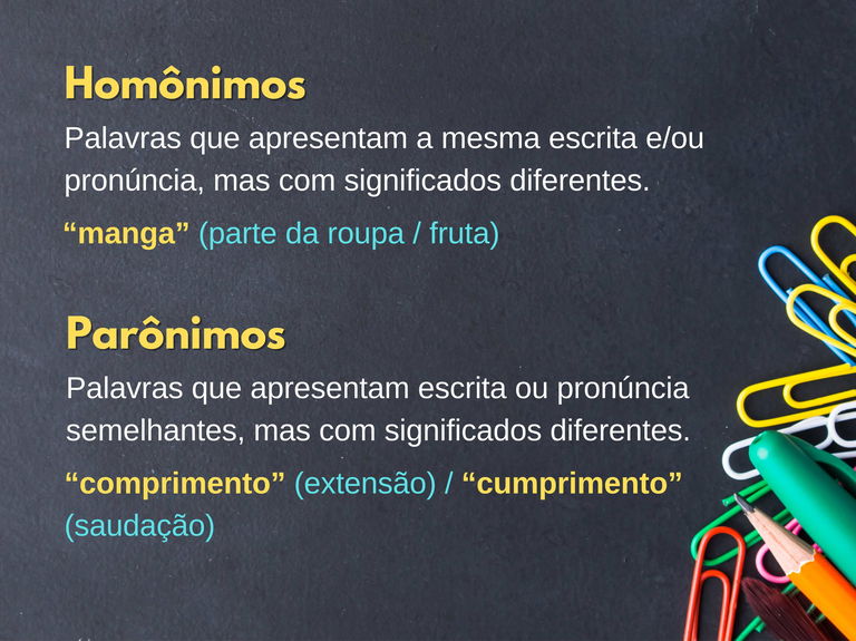 Homônimos e Parônimos: o que são, exemplos e exercícios - Significados