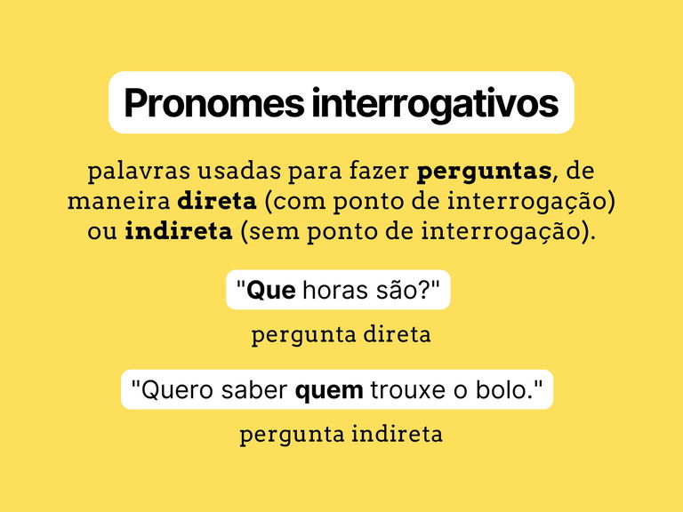 Pronome Interrogativo: o que é, tipos e exemplos (com exercícios ...