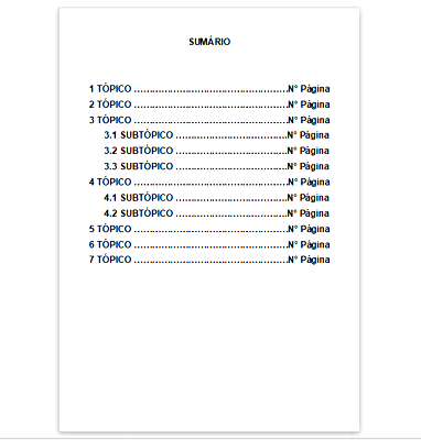 Exemplos de formatação pelas regras e normas da ABNT para trabalhos ...